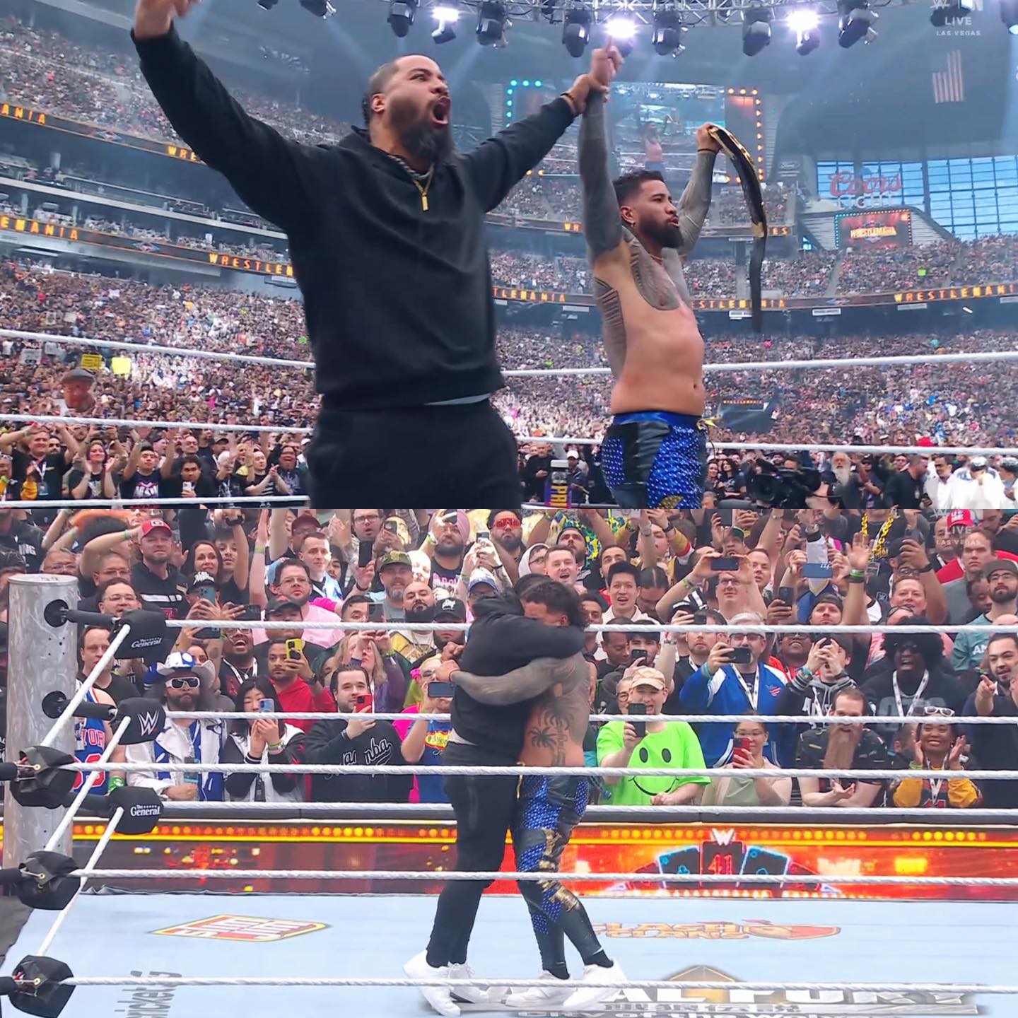 ¡EMOCIONANTE MOMENTO FAMILIAR! Jimmy Uso felicita con orgullo a su hermano Jey Uso por ...